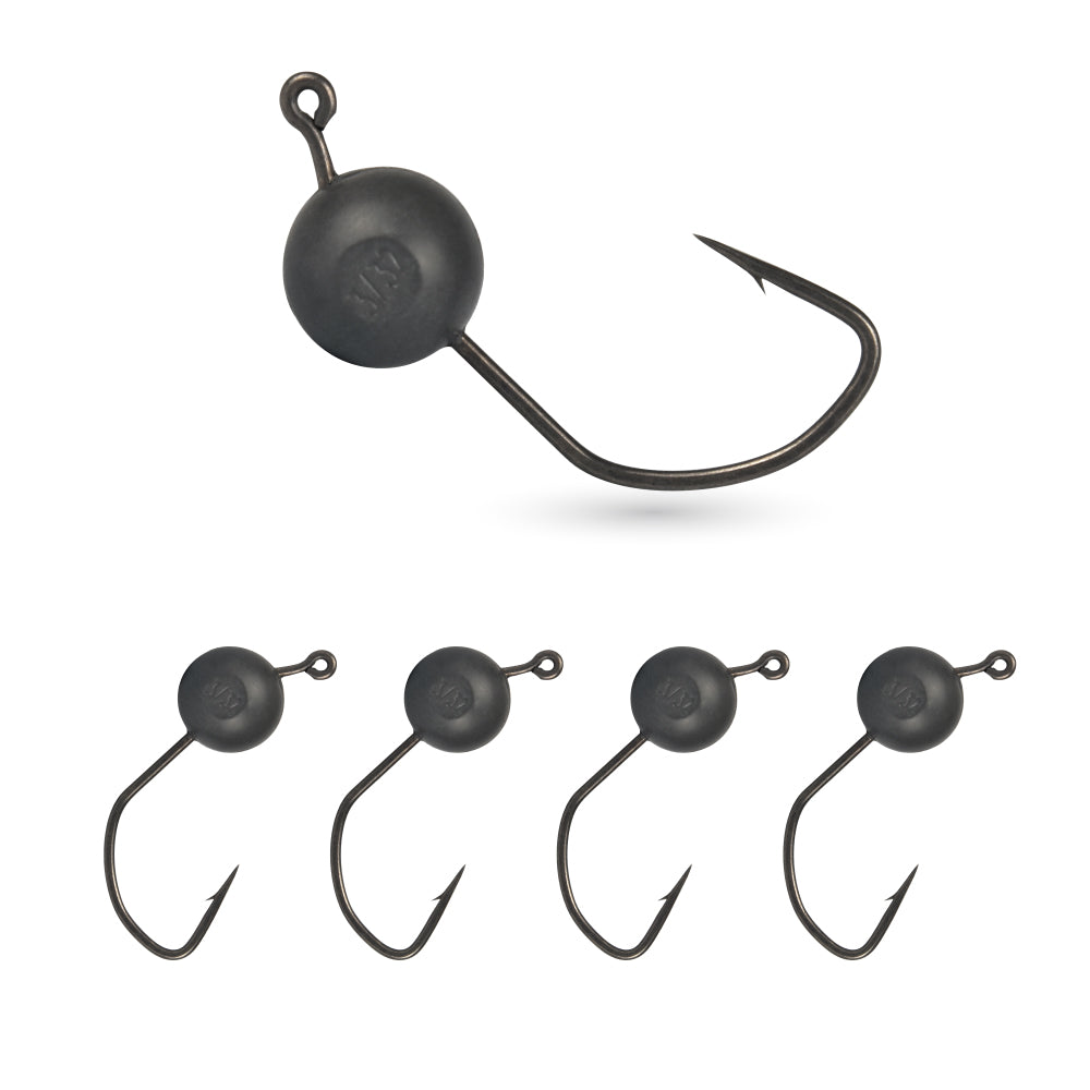 MUUNN Tungsten Wacky Ball Jig Heads, Wacky Rig Texas Rig Hook Finesse ...